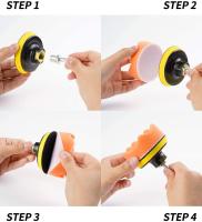 China 22PCS Car Buffer Polisher Pads Sponge Material White Blue Black Yellow for sale