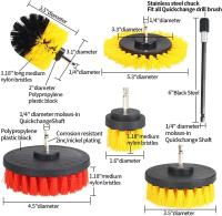 China Nylon PP Filament Electric Drill Brush 24 Pieces Red 2'' 3.5'' 4'' 5