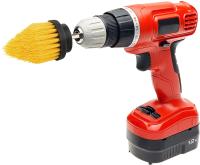 China Medium Bristle Drill Scrub Brush Attachment 4Pc Medium Bristle Angled Corner for sale