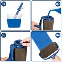 China 8pcs Pro Paint Roller Set Wall Painting Handle Tool With 3 Extension Poles for sale