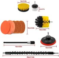 China 11 Pieces Drill Brush Attachment Set For Cleaning Sponge for sale