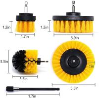 China Yellow 5 Piece Power Scrubber Cleaning Kit With PP Bristle for sale
