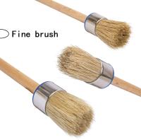 China Chalk Paint Brush Set 3 Pcs For Furniture Natural Bristle Painting Waxing for sale