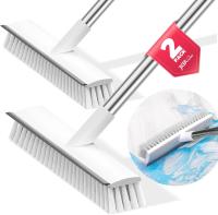 China Long Handle Grout Scrubber Brush ABS Material 2 In 1 Design for sale