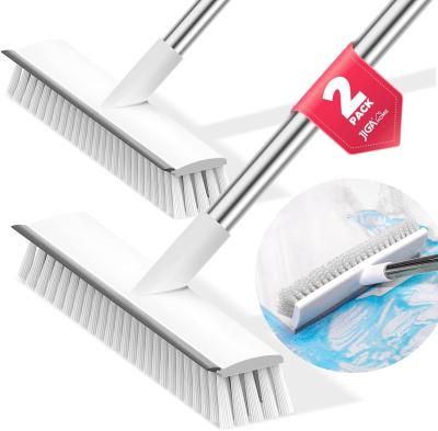 China Long Handle Grout Scrubber Brush ABS Material 2 In 1 Design for sale