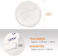 China White Wool Polishing Buffing Pad 6Pcs 6 Inch 150mm for sale