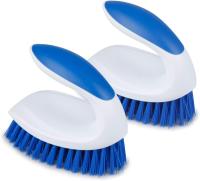 China 2 Pack Stiff Bristle Grout Scrubber Brush For Cleaning Shower 0.3mm Filament for sale