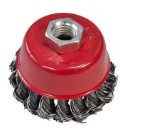China 3Inch Twisted Wire Cup Brush M14 Thread Remove Rust For Any Angle Grinder for sale