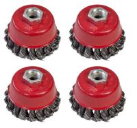 China 3Inch Twisted Wire Cup Brush M14 Thread Remove Rust For Any Angle Grinder for sale