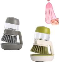 China Handheld Dish Soap Brush With Sturdy Nylon Bristles for sale