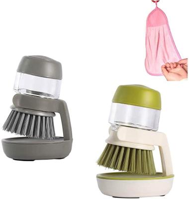 China Handheld Dish Soap Brush With Sturdy Nylon Bristles for sale