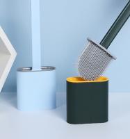 China Non SlipTPR Silicone Toilet Bowl Brush Deep Cleaning for sale