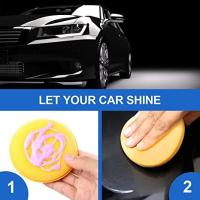 China 4 Inch Wax Foam Applicator Pad 24 Pieces For Car Polishing And Waxing for sale