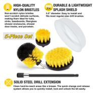 China 1 Inch Bristle Drill Scrubber Brush 5PCS For Bathroom Car Grout for sale