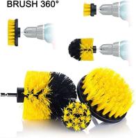 China 3 Piece Drill Attachment Scrubbing Brushes For Household Cleaning for sale