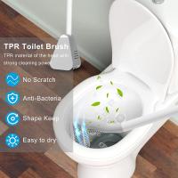 China Soft Elastic TPR Silicone Toilet Brush PP Filament White For Cleaning for sale