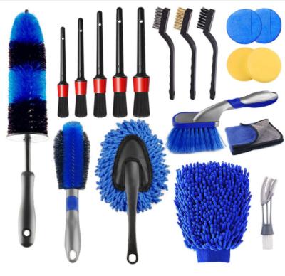 China PP 19Pcs Car Detailing Brush Set With 17
