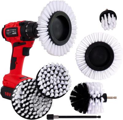 China Hexagonal Drill Cleaning Brush Set 6 Pcs For Carpets Fibers Glass for sale