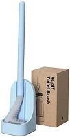 China Long Handled TPR Silicone Golf Toilet Brush Set White Blue Green for sale