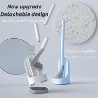 China Long Handled TPR Silicone Golf Toilet Brush Set White Blue Green for sale