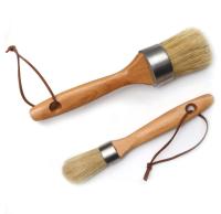 China 2PCS Chalk Paint Wax Brush Plated Ferrule  For Furniture for sale