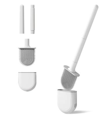 China Removable Handle Toilet Brush And Holder Set TPR For Bathroom Mounted for sale