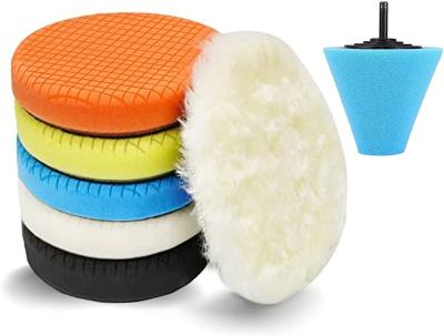 China Polishing 5pcs 6 Inch 150mm Buffing Sponge Pads Cone Shaped for sale