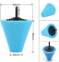 China Polishing 5pcs 6 Inch 150mm Buffing Sponge Pads Cone Shaped for sale
