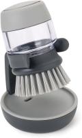 China Dishwasher Kitchen Scrub Brush With Integrated Detergent Soap Dispenser for sale