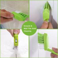 China Kitchen Bathroom Cleaning Tile Joint Brush ABS Plastic Green for sale