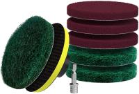 China Drill Brush 100mm Heavy Duty Scouring Pads 4 Inch Household Cleaning for sale