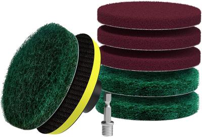 China Drill Brush 100mm Heavy Duty Scouring Pads 4 Inch Household Cleaning for sale
