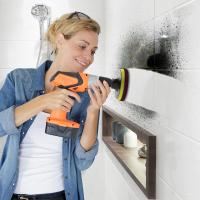 China Drill Brush 100mm Heavy Duty Scouring Pads 4 Inch Household Cleaning for sale