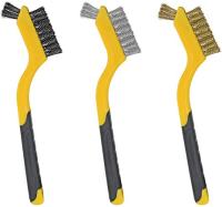China 3 Pcs Metal Wire Brush Set Nylon Brass Stainless Steel Bristles for sale