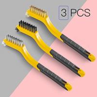 China 3 Pcs Metal Wire Brush Set Nylon Brass Stainless Steel Bristles for sale