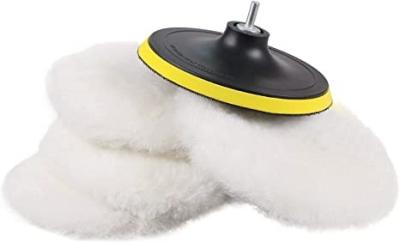 China Wool Buffing Polishing Pads 5 Pcs For Drill Buffer Attachment for sale