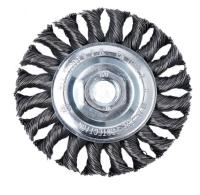 China 4Inch Wire Wheel Brush Twist Knotted Carbon Steel For Grinder for sale