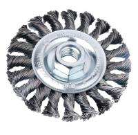 China 4Inch Wire Wheel Brush Twist Knotted Carbon Steel For Grinder for sale