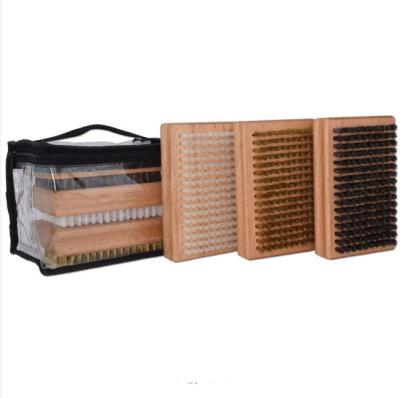 China Ski Wax Brush Kit Set Three 8mm Horsehair 10mm Nylon Brass for sale