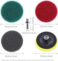 China Bathroom 16Pcs Power Scrubber Drill Brush Kit With 4 Inch Disc Pad Holder for sale