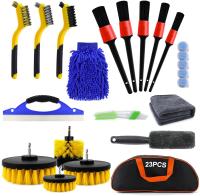China 23PCS Car Detailing Brush Kit Microfiber For Interior Exterior for sale