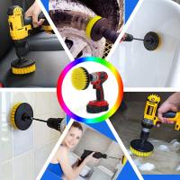 China Cleaning 3PC Drill Brush Attachment Set With 150Mm Extension Rod for sale