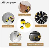 China PP 5 Piece Drill Scrubber Brush Drifferent Size YELLOW for sale