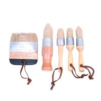 China Round 5 Pieces Chalk Paint Brush Reusable Smooth With Flat Tip for sale