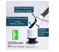 China 7 In Electric Spin Scrubber Handheld Power Drill Brush Set For Cleaning Bathtub for sale