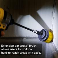 China 9 Piece Cleaning Detailing Power Scrub Brushes With Extended Reach Attachment for sale