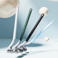 China Pvc Long Handled Toilet Brush Golf Silicone No Dead End Cleaning for sale
