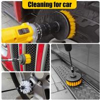 China Bathtub Toilet Shower 8 Piece Drill Brush Set With Scrub Pads Sponge for sale