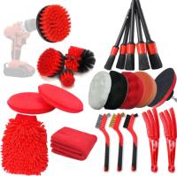 China Daily Care Car Interior Detailing Brush Kit Nylon 21Pcs for sale
