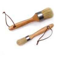 China 2PCS Chalk Paint Brush Set Round For Furniture Stencils for sale